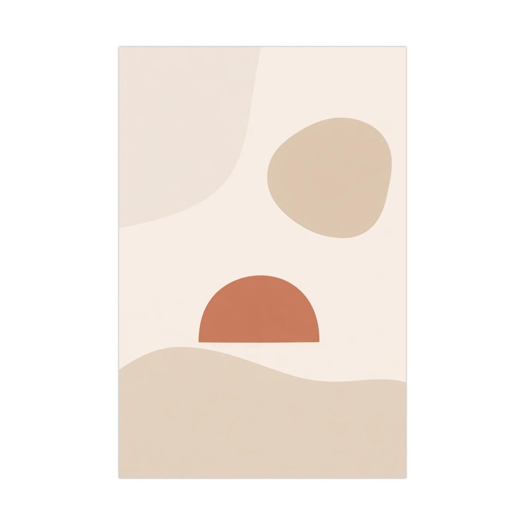 Abstract Minimal Sunset Matte Poster | Neutral Boho Wall Art - Etsy