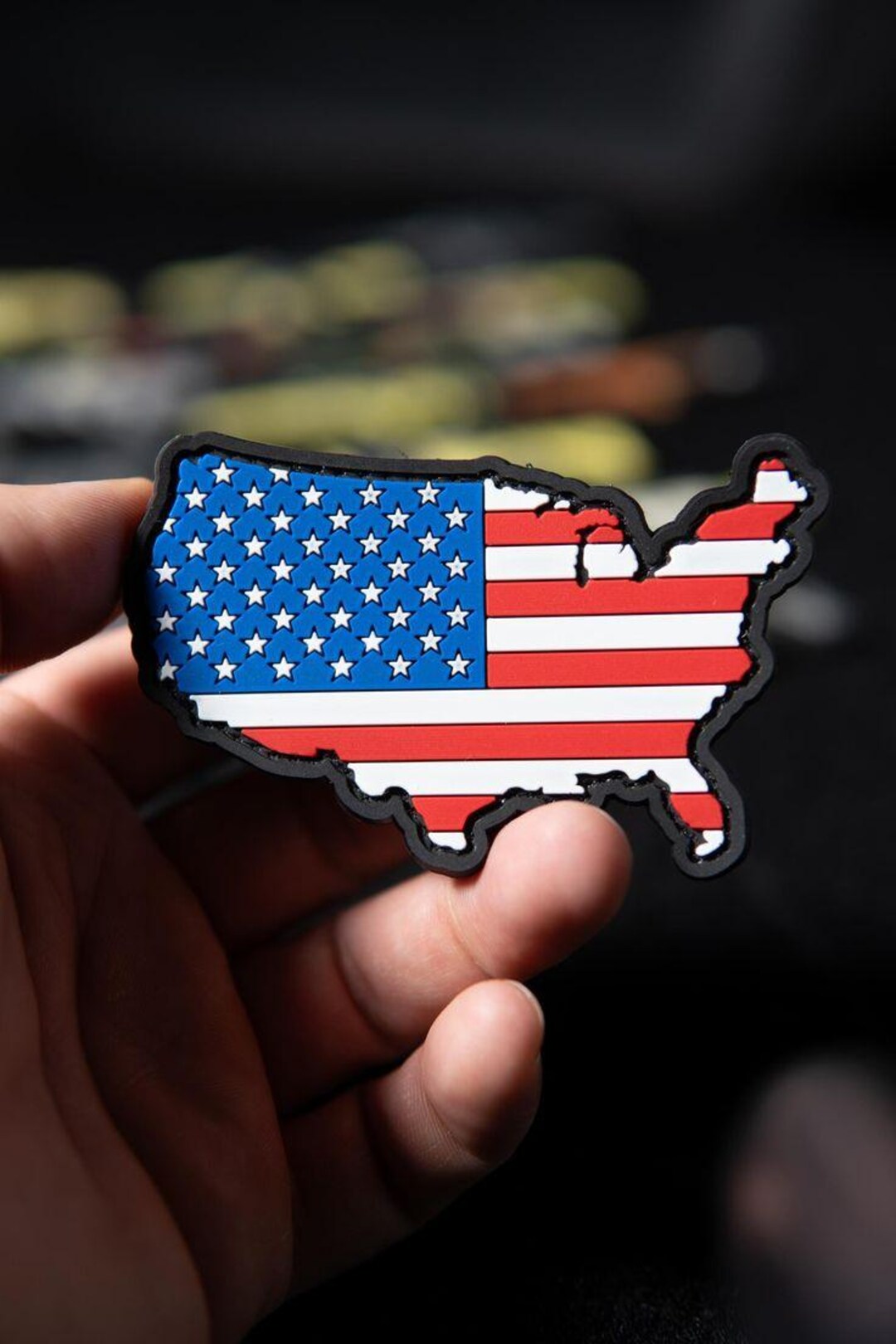 USA Flag Map PVC Morale Patch – Patriotic Tactical Badge - Etsy