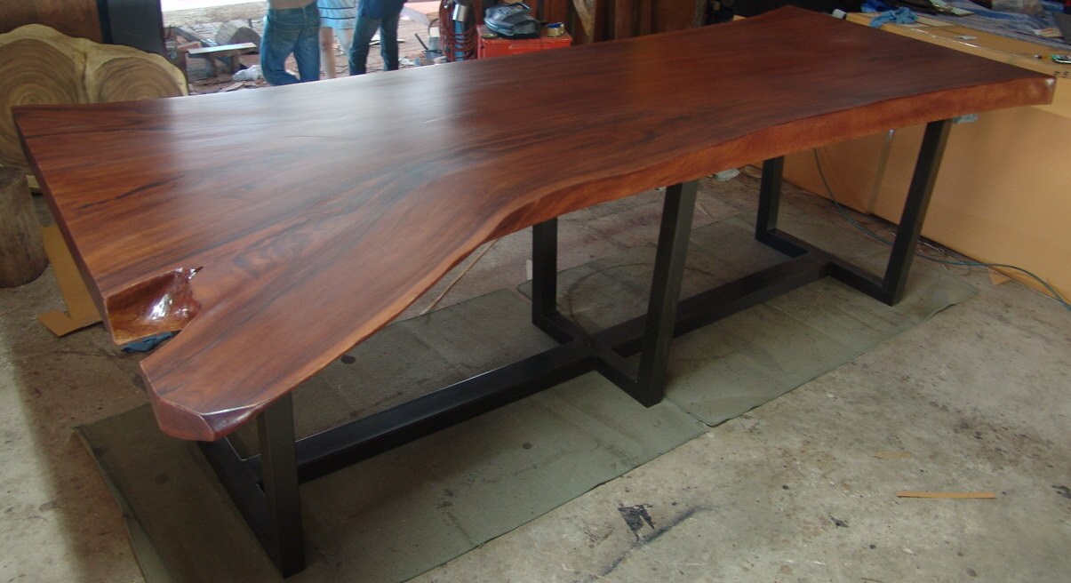 Live Edge Dining Table Reclaimed Acacia Wood Solid Slab extremely Rare ...