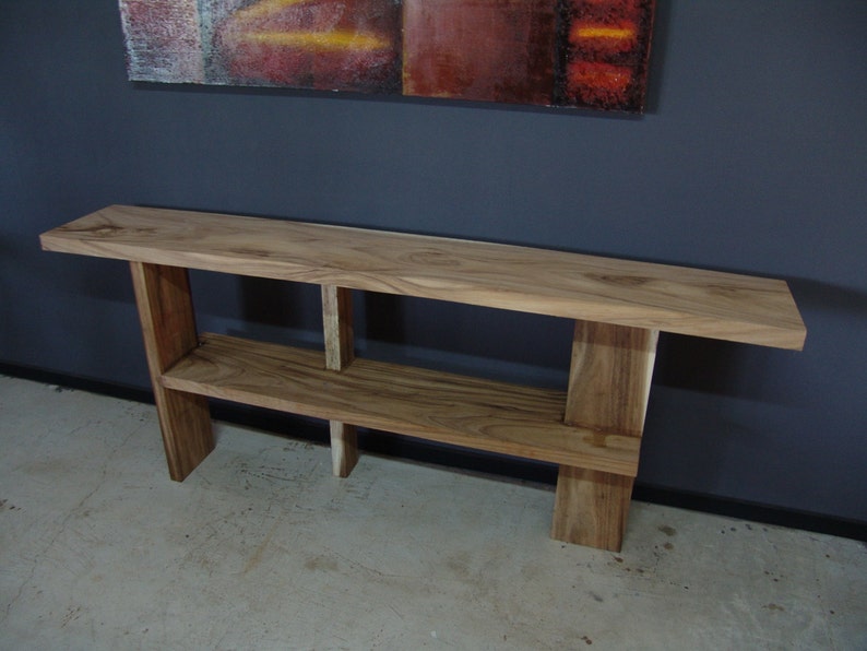 Live Edge Console Table Reclaimed Acacia Wood Solid Slab - Etsy