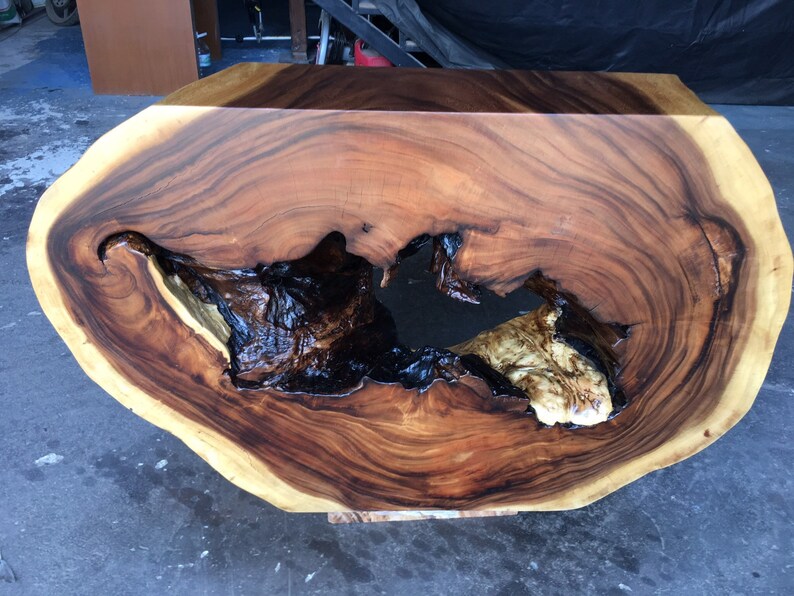 Large Live Edge Trunk Console Table Grade AAA Reclaimed Thai Golden ...