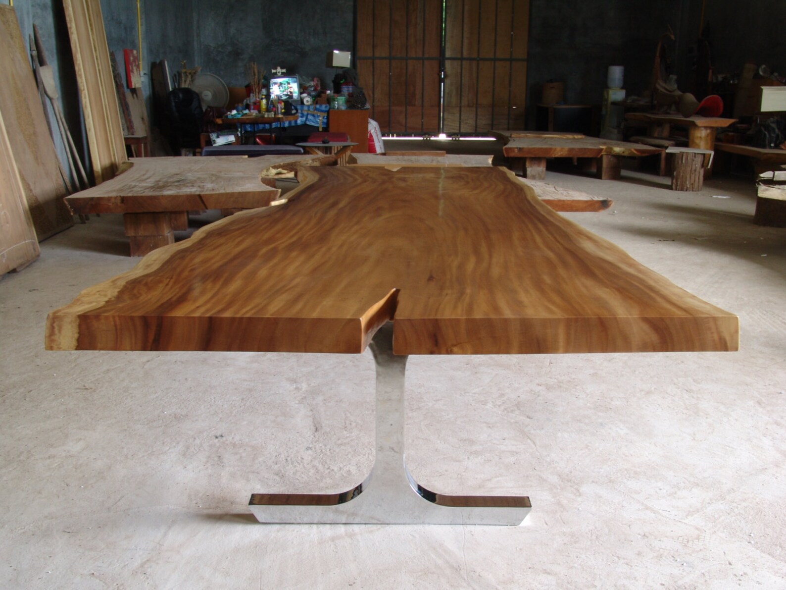 Live Edge Dining Table Reclaimed Solid Slab Acacia Wood 10 To Etsy