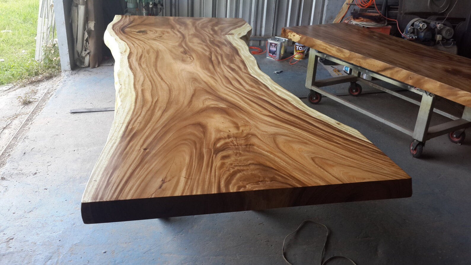 Rare 156" Long Large Live Edge Slab Dining Table or Conference Table ...
