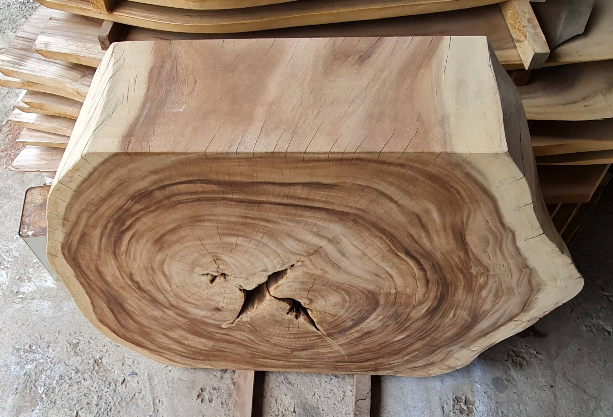 Custom Made Large Live Edge Solid Wood Trunk Console Table Grade AAA ...