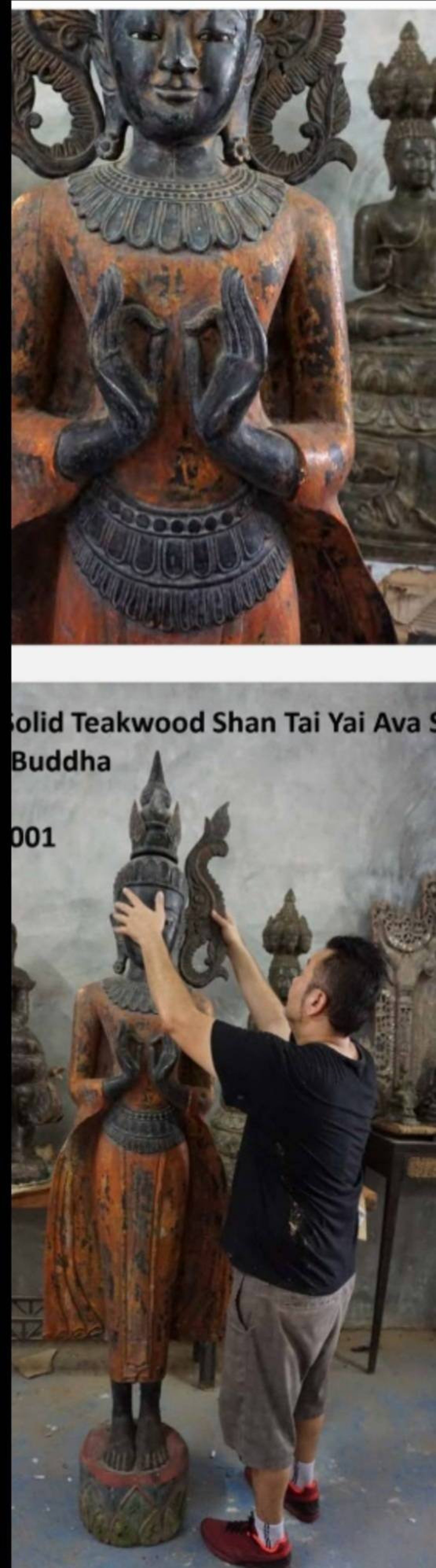 Extremely Rare Antique Large Shan Tai Yai Style Standing - Etsy