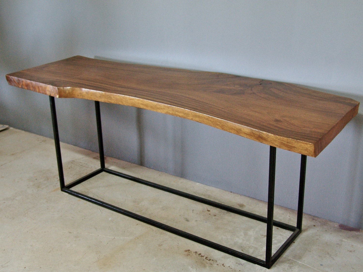 Live Edge Console Table Reclaimed Golden Acacia Wood Single Slab ...