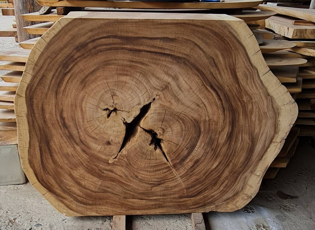 Custom Made Large Live Edge Solid Wood Trunk Console Table Grade AAA ...