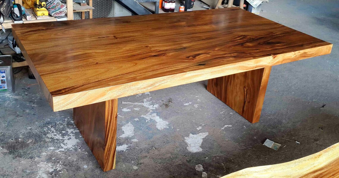 Straight Edge Table, Dining Table, Live Edge Conference Table, Acacia ...