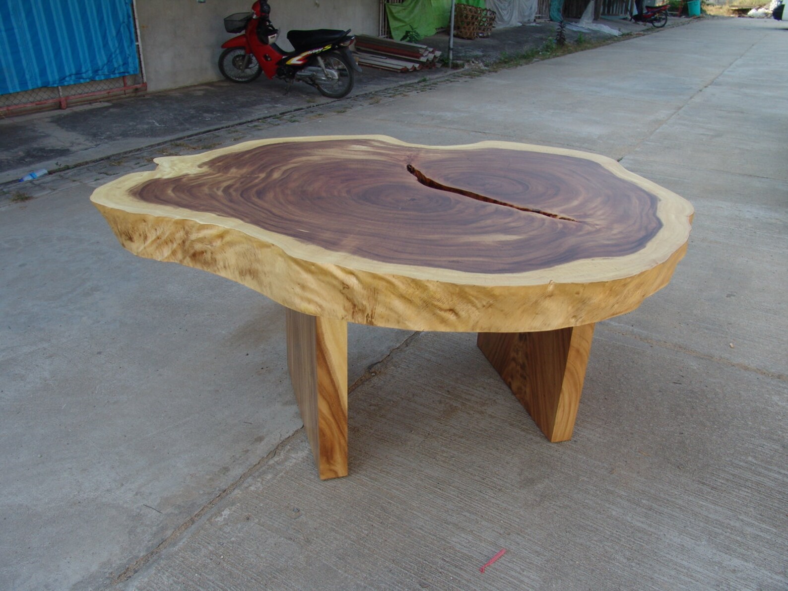 Live Edge Slab Dining Table 5759 in Diameter - Etsy