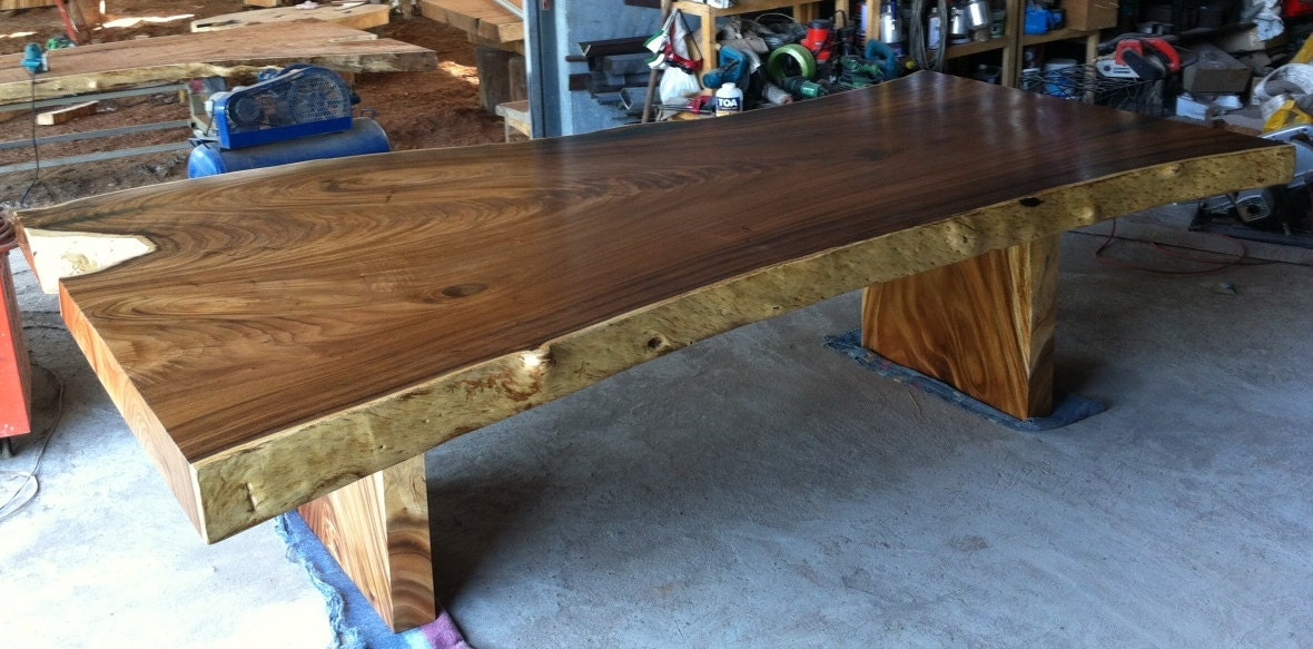Rare Large Live Edge Slab Dining Table/conference Table 11.5ft in ...