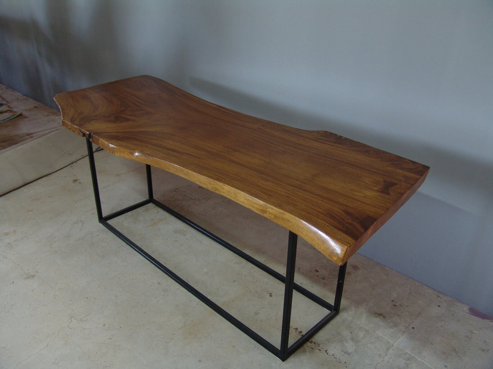 Live Edge Console Table Reclaimed Golden Acacia Wood Single Slab ...