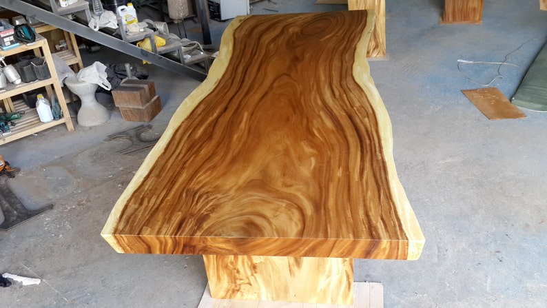 Rare Live Edge Slab Dining Table or Conference Table 9.8 Ft Length ...