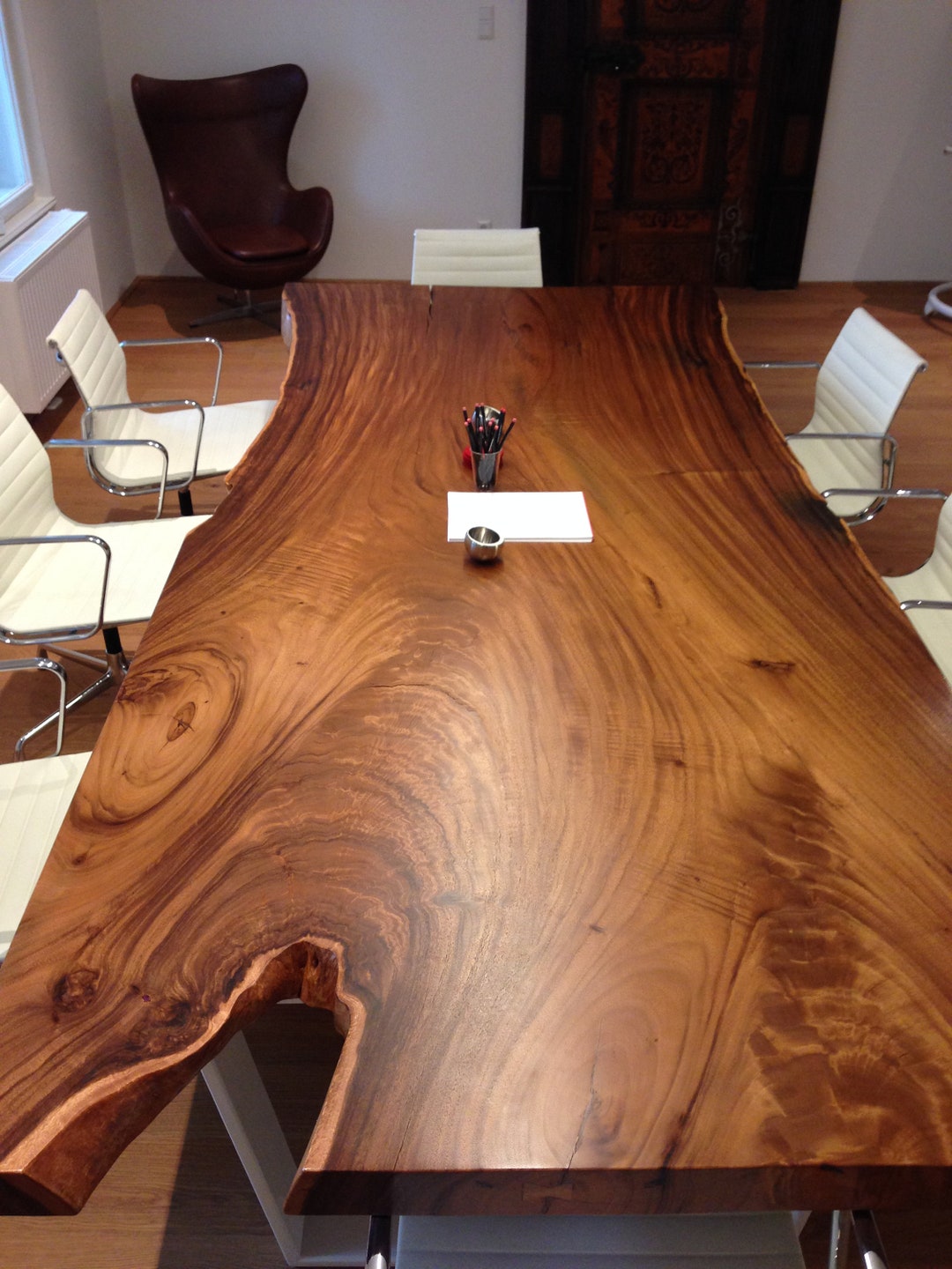 Rare 126 Length Live Edge Custom Made Conference Table, Live Edge ...