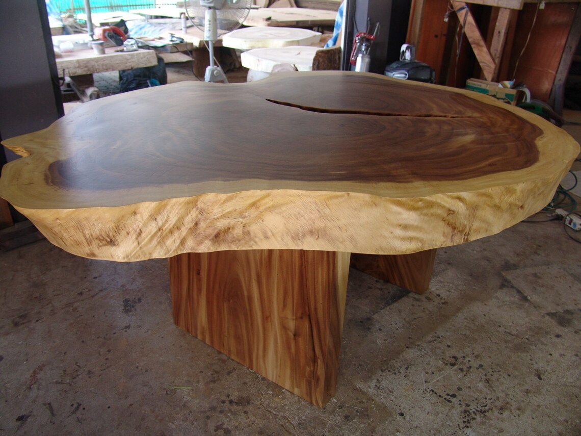 Live Edge Slab Dining Table 5759 in Diameter - Etsy