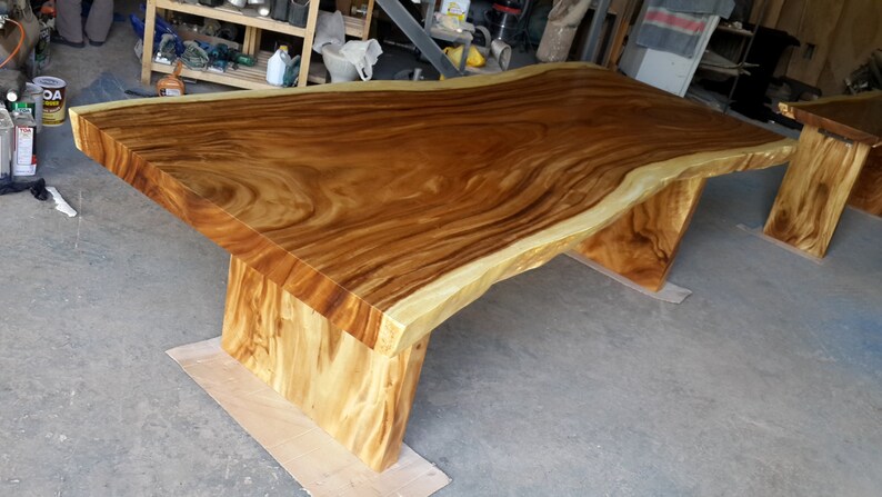 Rare Live Edge Slab Dining Table or Conference Table 9.8 Ft Length ...