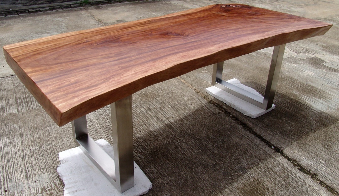 Live Edge Slab Dining Table 8ft in Length Reclaimed Grade AAA Thai ...