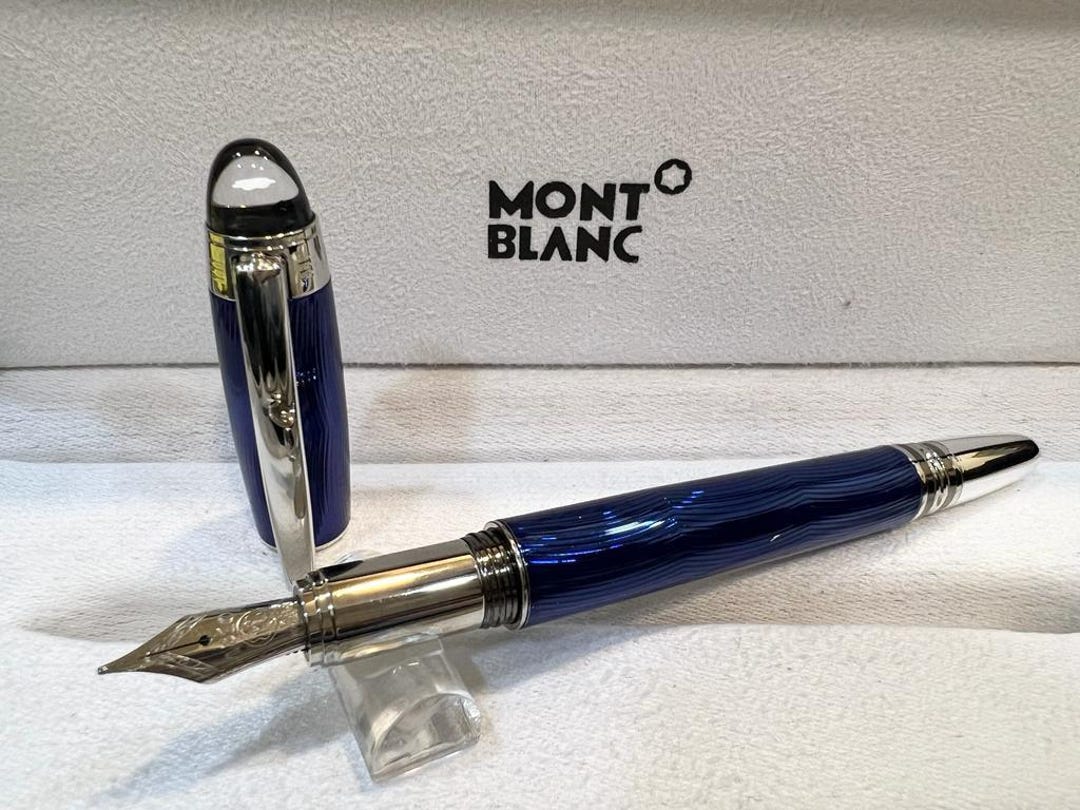Montblanc Starwalker Black+silver Body Fountain Pen Free Shipping - Etsy
