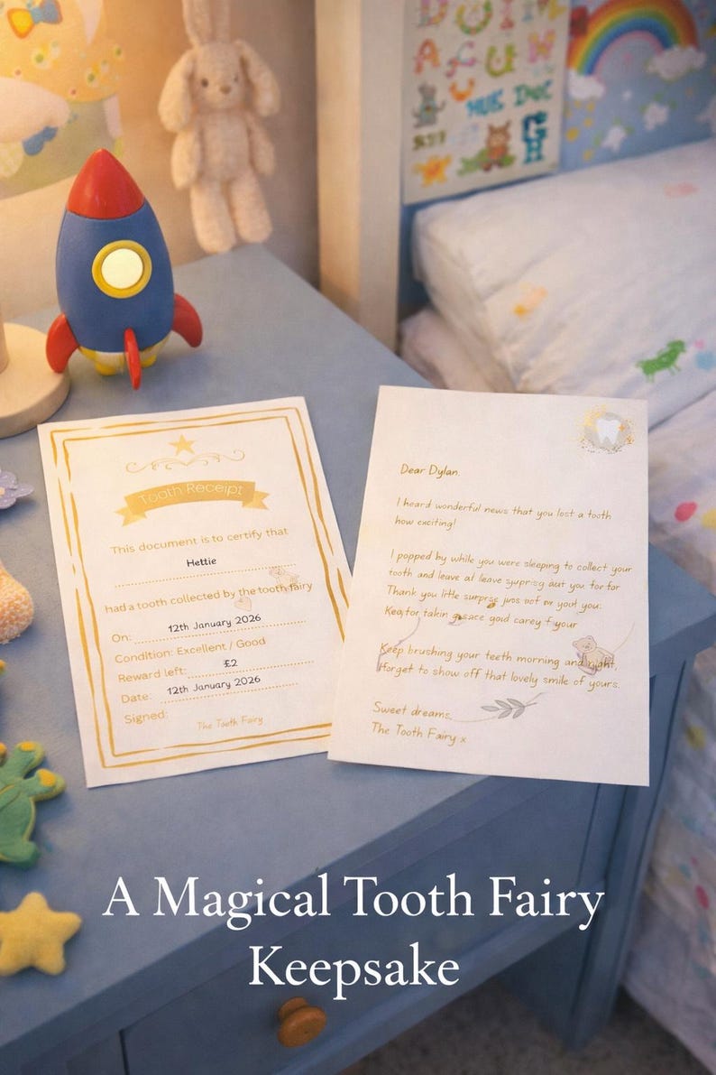 Editable Tooth Fairy Letter and Receipt | Printable Keepsake (canva ...