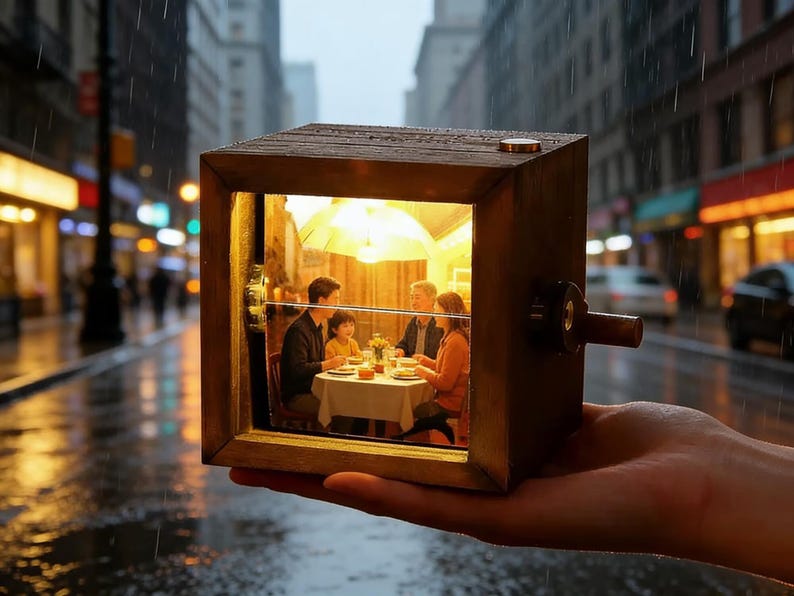 Personalized Photo Flip Animation Box | Custom Wooden Light up Photo ...