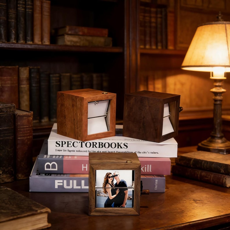 Personalized Photo Flip Animation Box | Custom Wooden Light up Photo ...