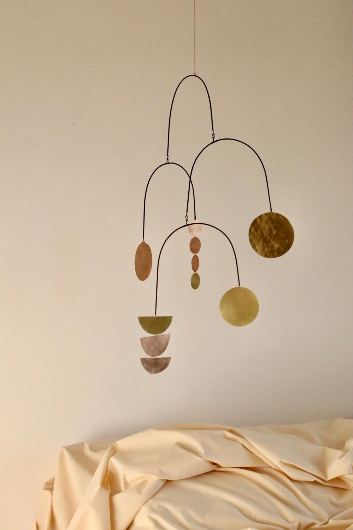Modern Kinetic Brass and Bronze Mobile for Modern Interior - Etsy