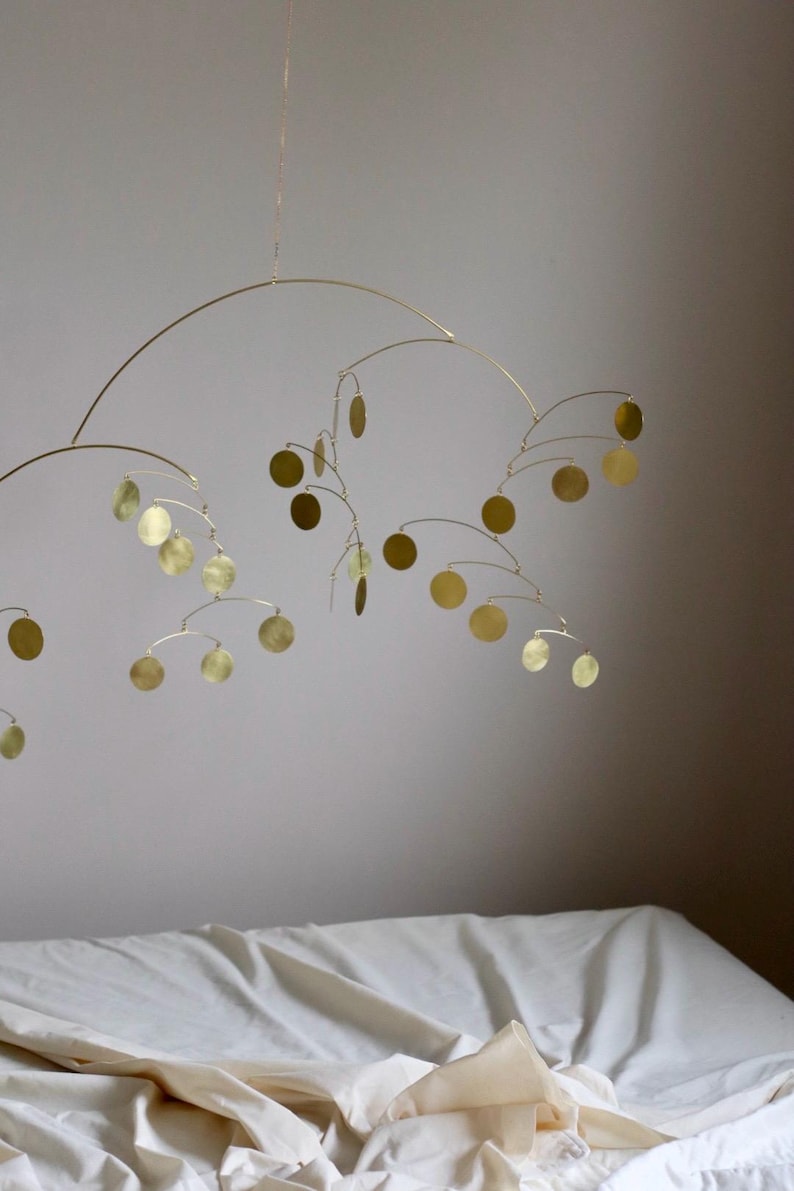 Handmade Brass Kinetic Mobile for Modern Interior - Etsy
