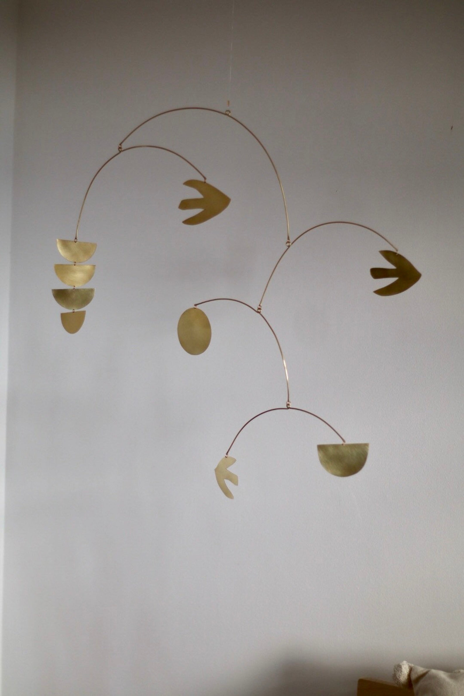 Trio Bird Kinetic Brass Mobile - Etsy