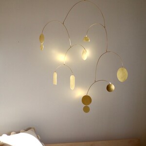 Brass Kinetic Mobile, Modern Geometric Hanging Art - Etsy