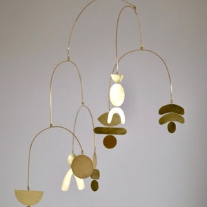 Modern Mid Century Brass Kinetic Mobile for Modern Interior - Etsy