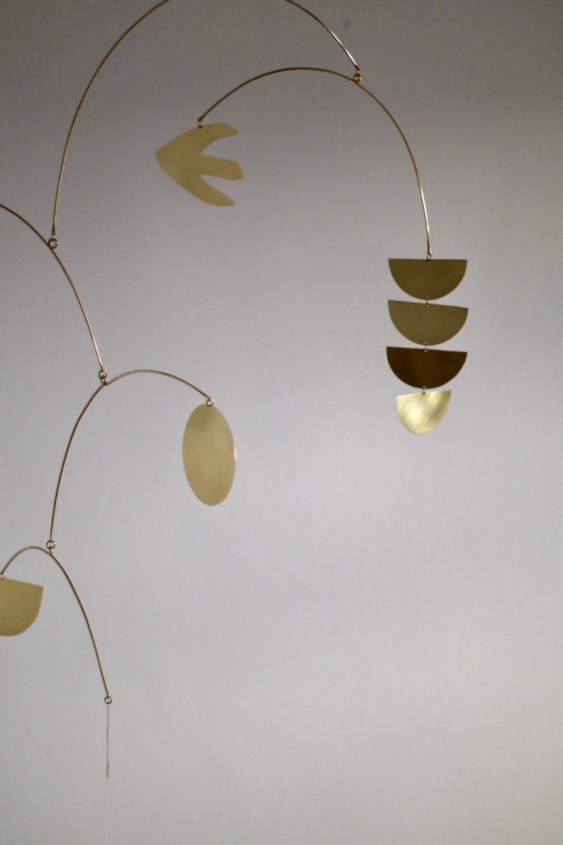 Trio Bird Kinetic Brass Mobile - Etsy