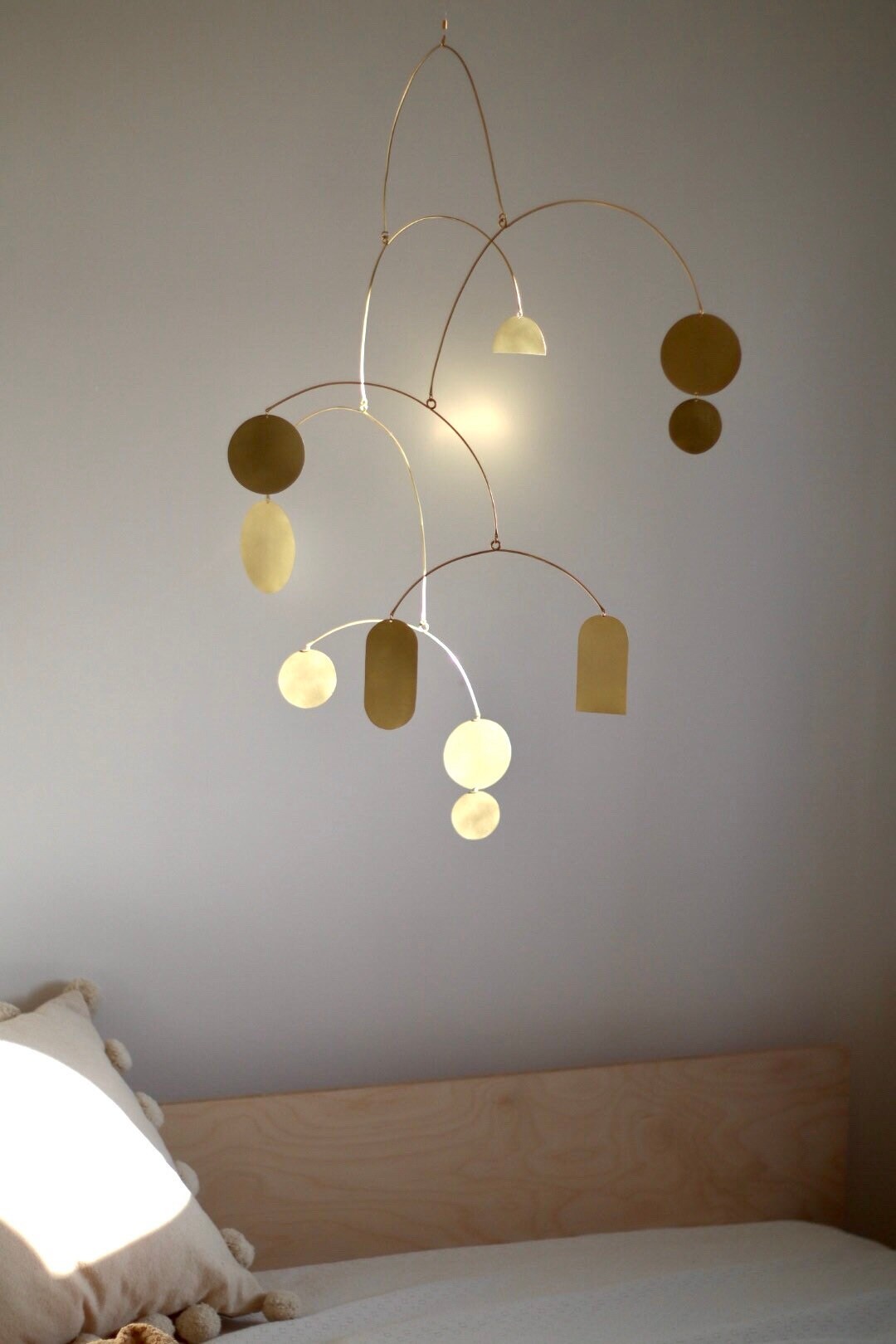 Brass Kinetic Mobile, Modern Geometric Hanging Art - Etsy