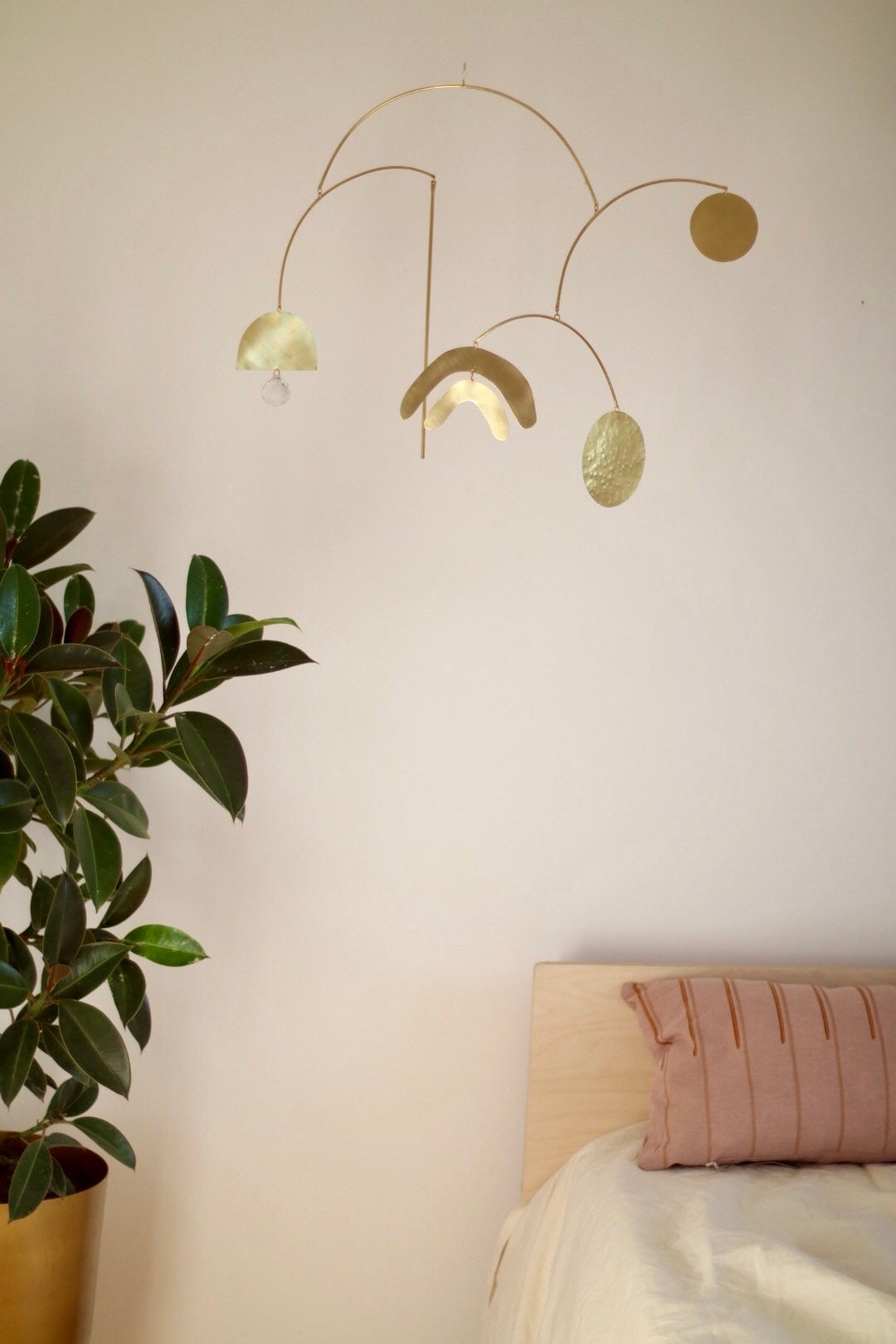 Tiki Mobile Handmade Modern Stylish Interior Mobile in Brass - Etsy