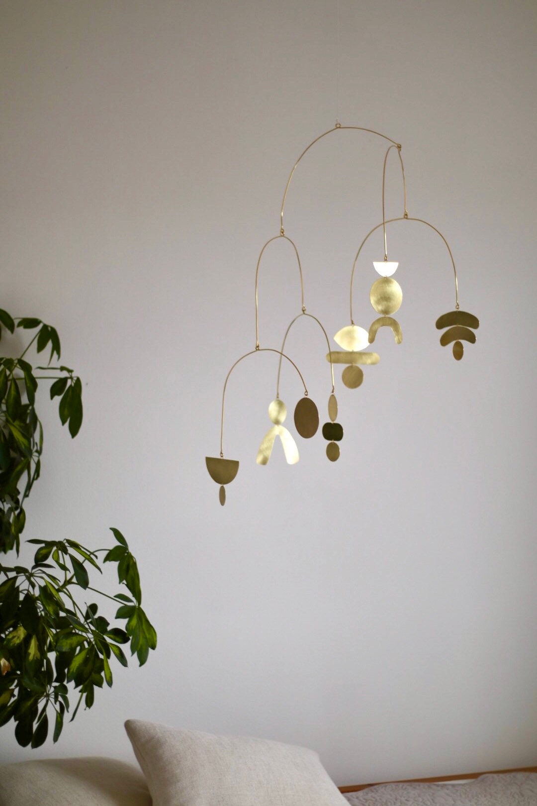 Modern Mid Century Brass Kinetic Mobile for Modern Interior - Etsy