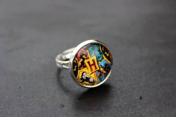 Items similar to Hogwarts Adjustable Silver Ring on Etsy