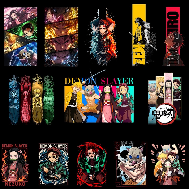 Demon Slayer Anime Vector - Etsy