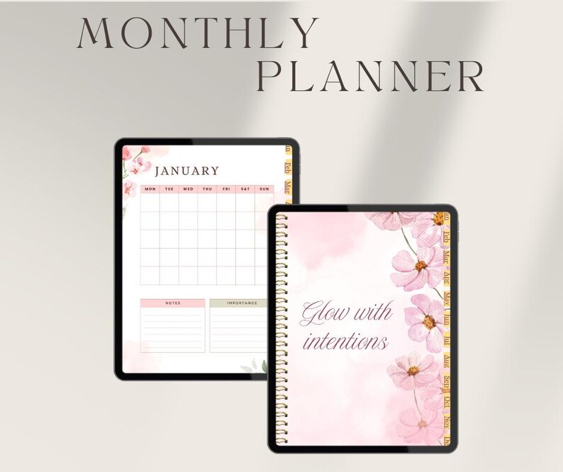 Undated Digital Planner, All-in-one Journal, Goodnotes Template ...