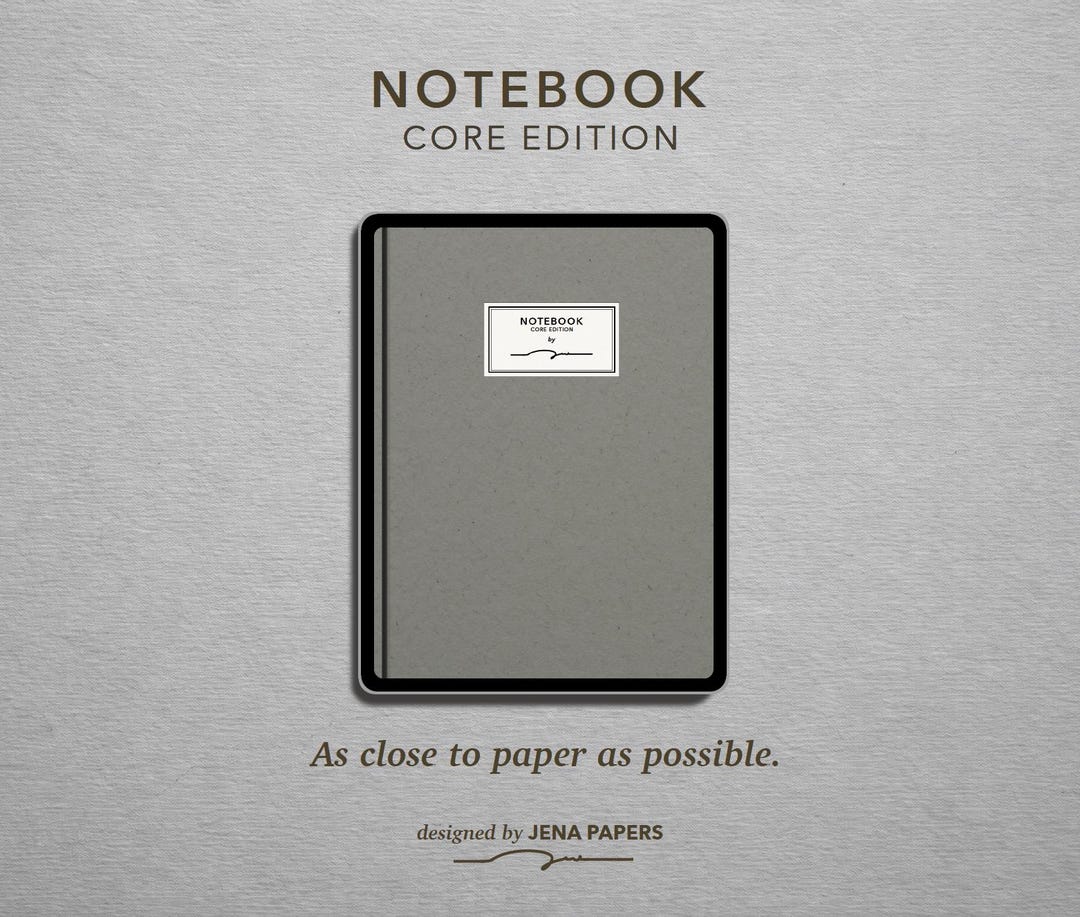 Minimal Digital Notebook for iPad | Paper Style Notes | Lined Dotted ...