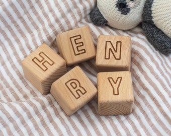 Wooden Baby Name Blocks / Letter Blocks / Nursery Decor - Etsy