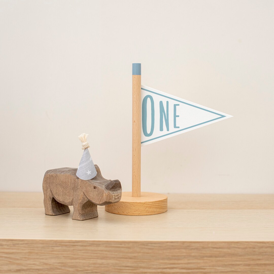 Birthday Pennant Flag - Cake Topper Decoration, First Birthday - Etsy