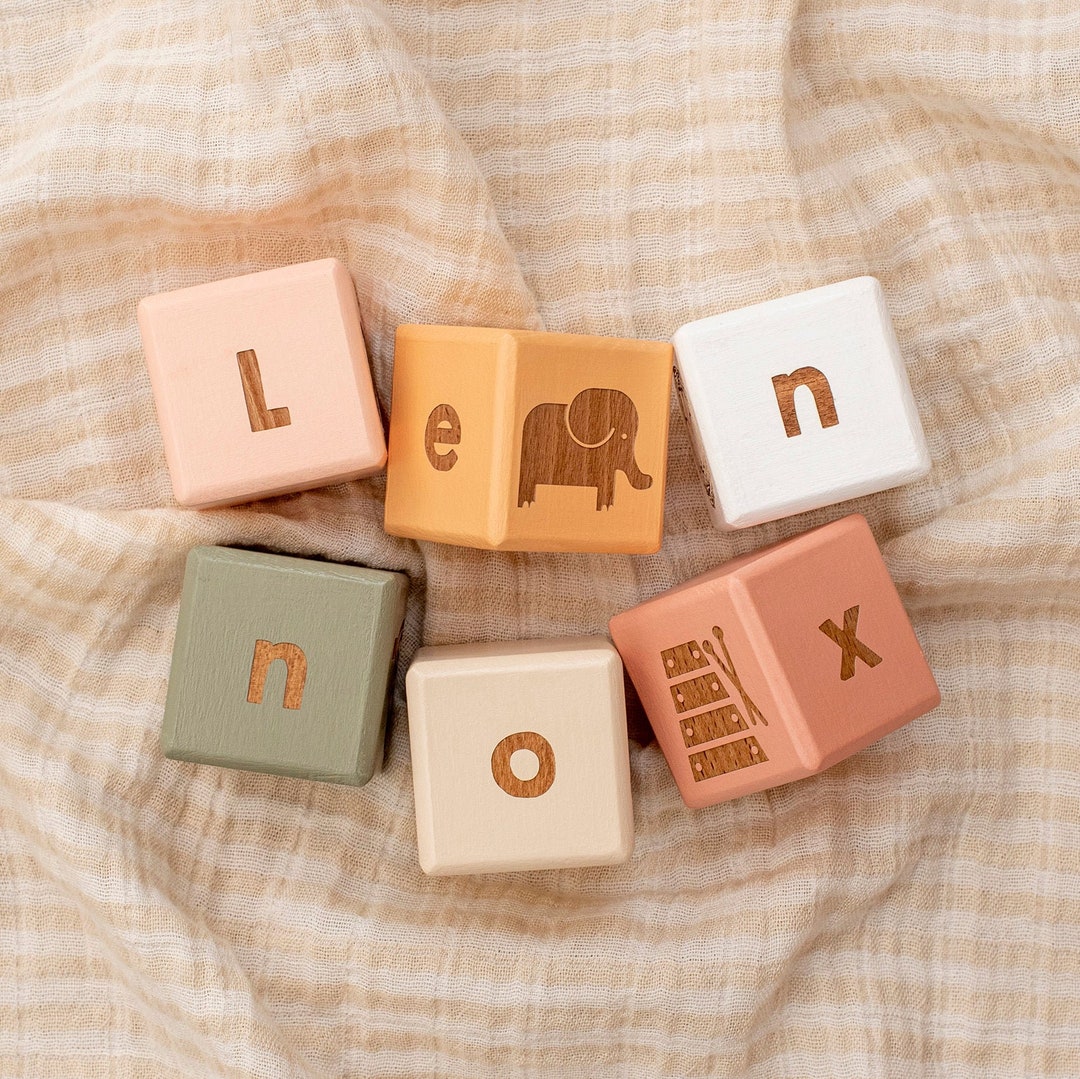 Wooden Letter Blocks / Baby Name Blocks / New Baby Gift - Etsy