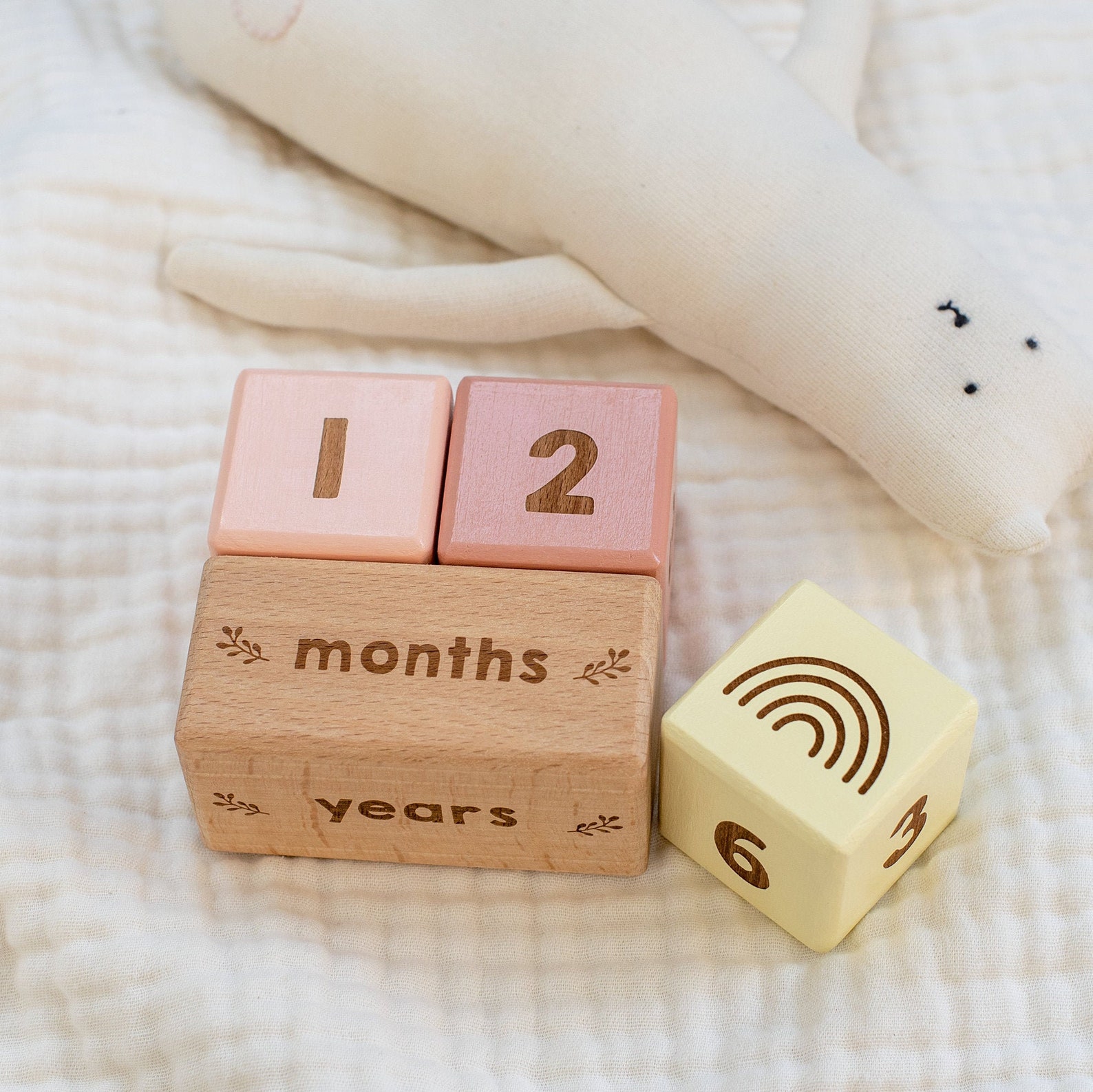 Wooden Baby Milestone Blocks custom Colours / Milestone - Etsy