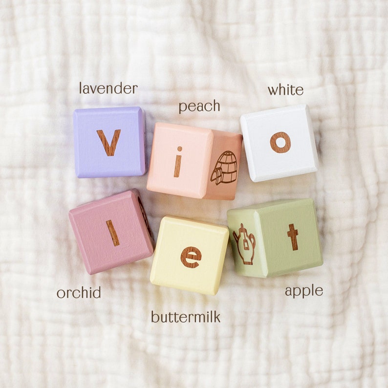 Wooden Letter Blocks / Baby Name Blocks / New Baby Gift - Etsy