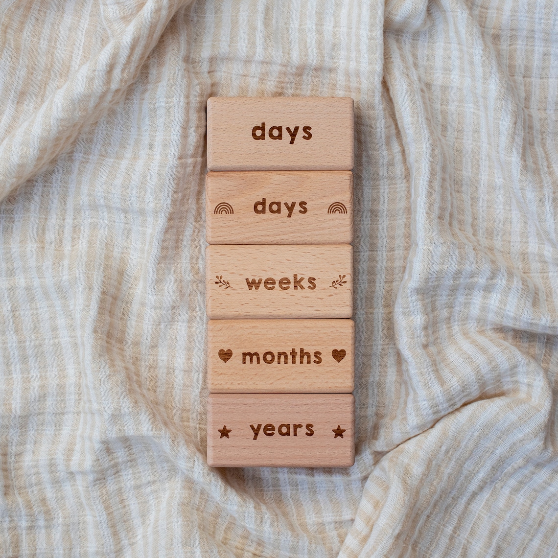 Wooden Baby Milestone Blocks custom Colours / Milestone - Etsy