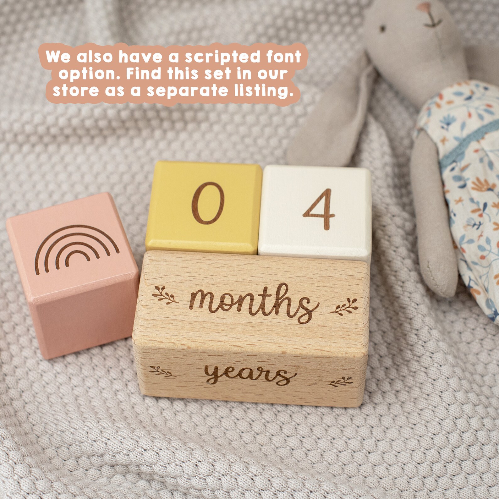 Wooden Baby Milestone Blocks custom Colours / Milestone - Etsy