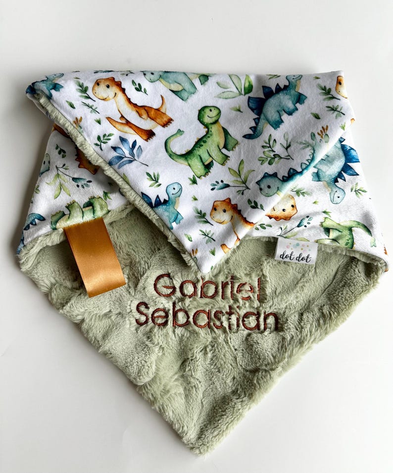 2 LEFT - LOVEY - Dino Friends - Baby Girl Boy Neutral Security Minky ...