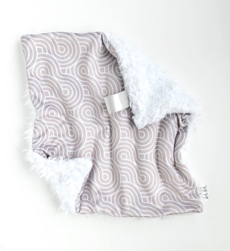 CRIB/TODDLER Tan Geo Swirls Baby Boy Girl Unisex Minky | Etsy