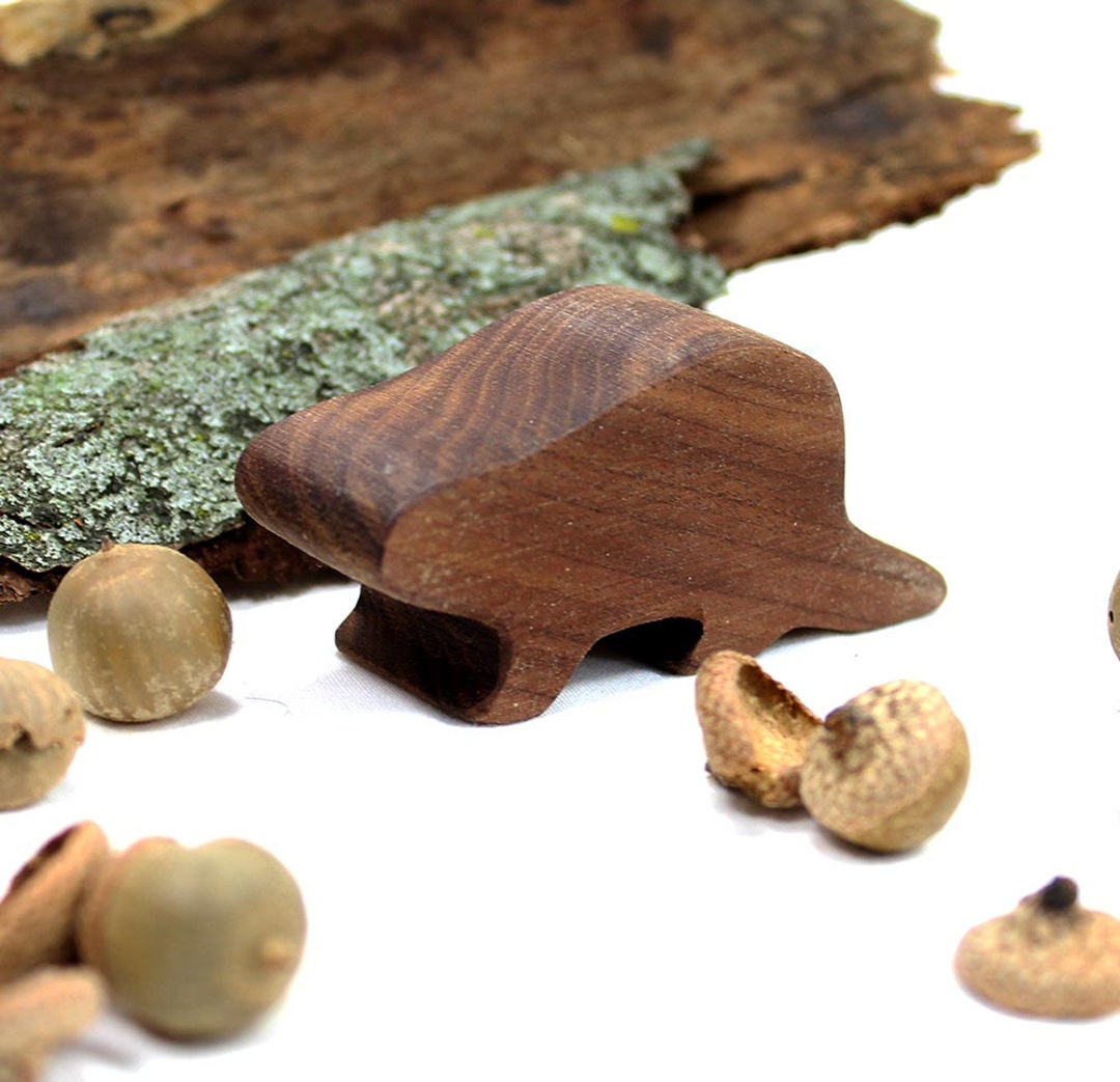 Wood Beaver Toy, Woodland Animal, Wooden Beaver Figure, Handmade Wood ...