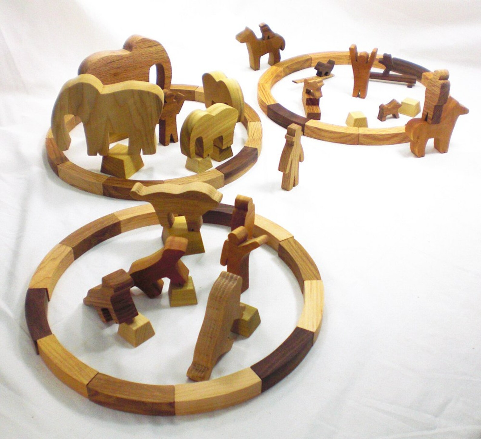 Circus Toy Wood Circus Rings and Animals Elephants Lions | Etsy