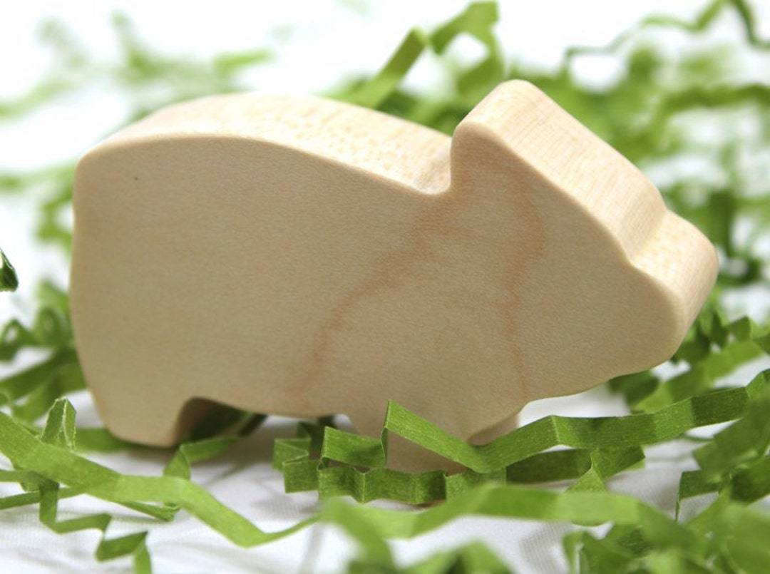 Wooden Farm Animal Toy Pig, Wooden Pig Toy, Farm Animal Toy, Farm ...