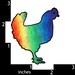 Chicken Hen Sticker Waterproof Vinyl Sticker, Laptop, Chromebook ...